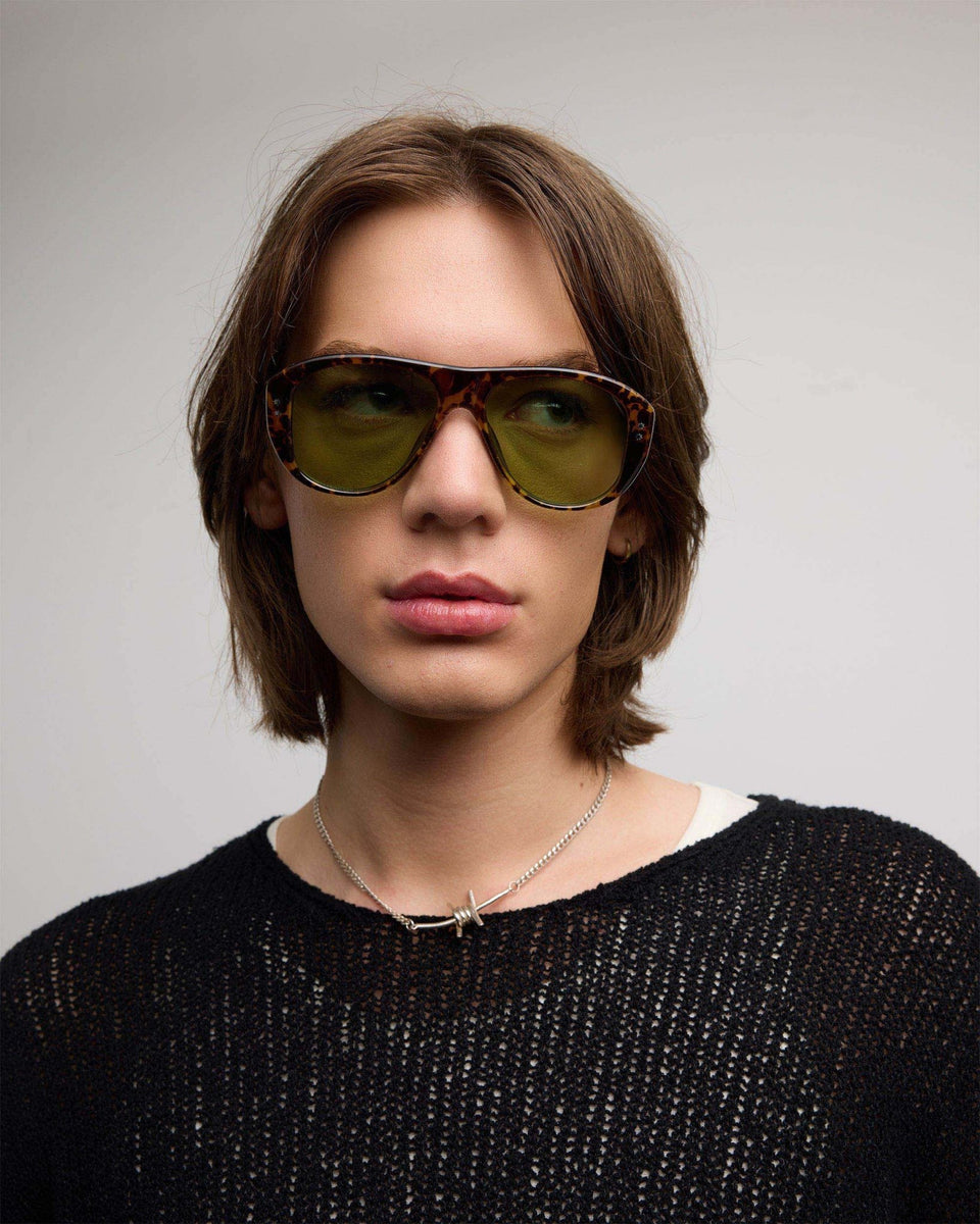 Szade | Austin | Havana Tortoise & Green Sunglasses | Shade Files
