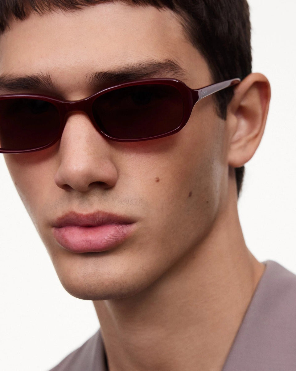 Chimi | Code | Burgundy & Gradient Red Lens Sunglasses | Shade Files