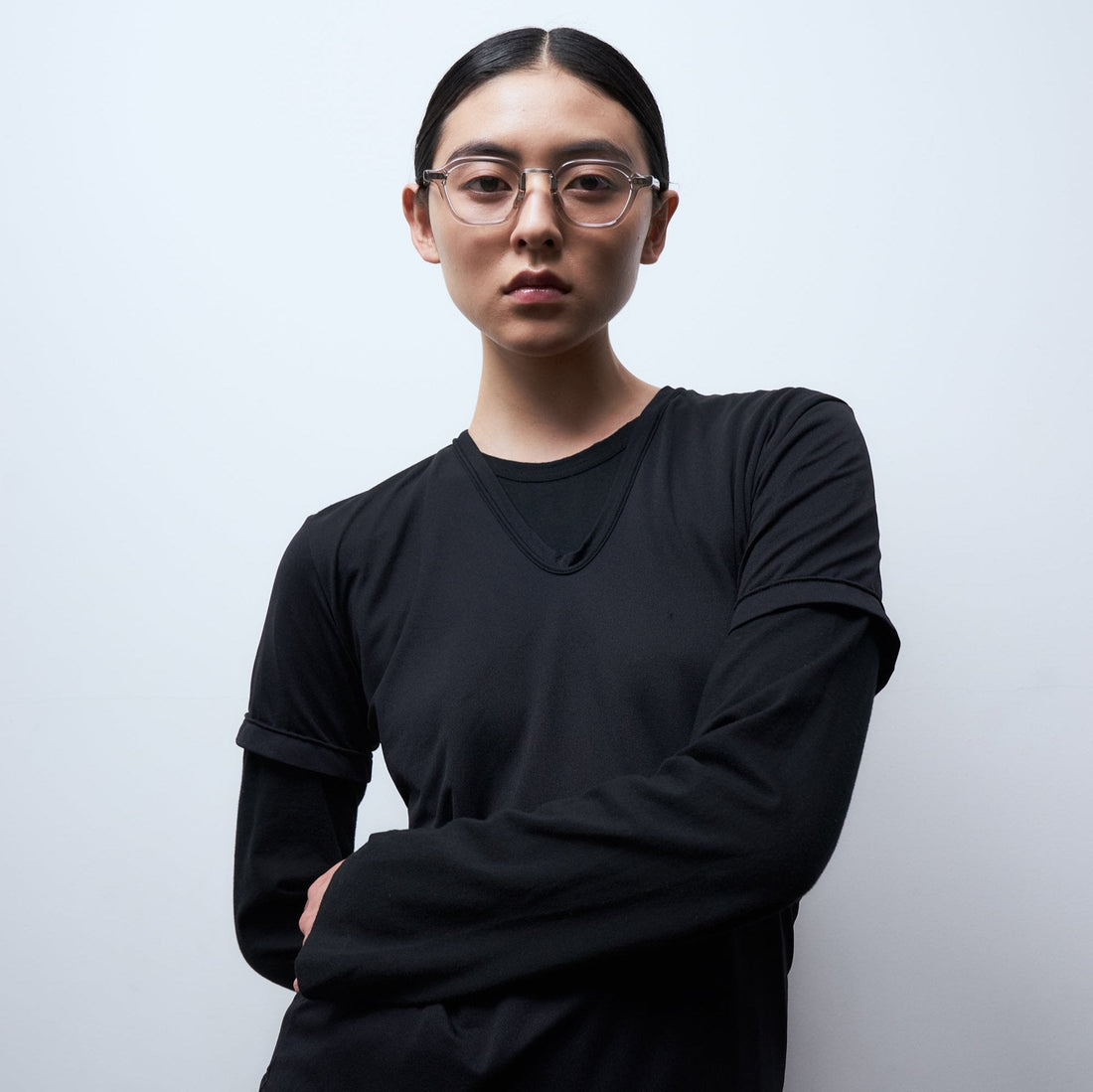 Akila | Iris Optical | Warm Grey Acetate & Blue-Light Glasses | Shade Files