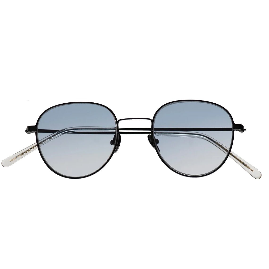 Monokel Eyewear | Rio | Black Metal & Blue Gradient Lens Sunglasses ...