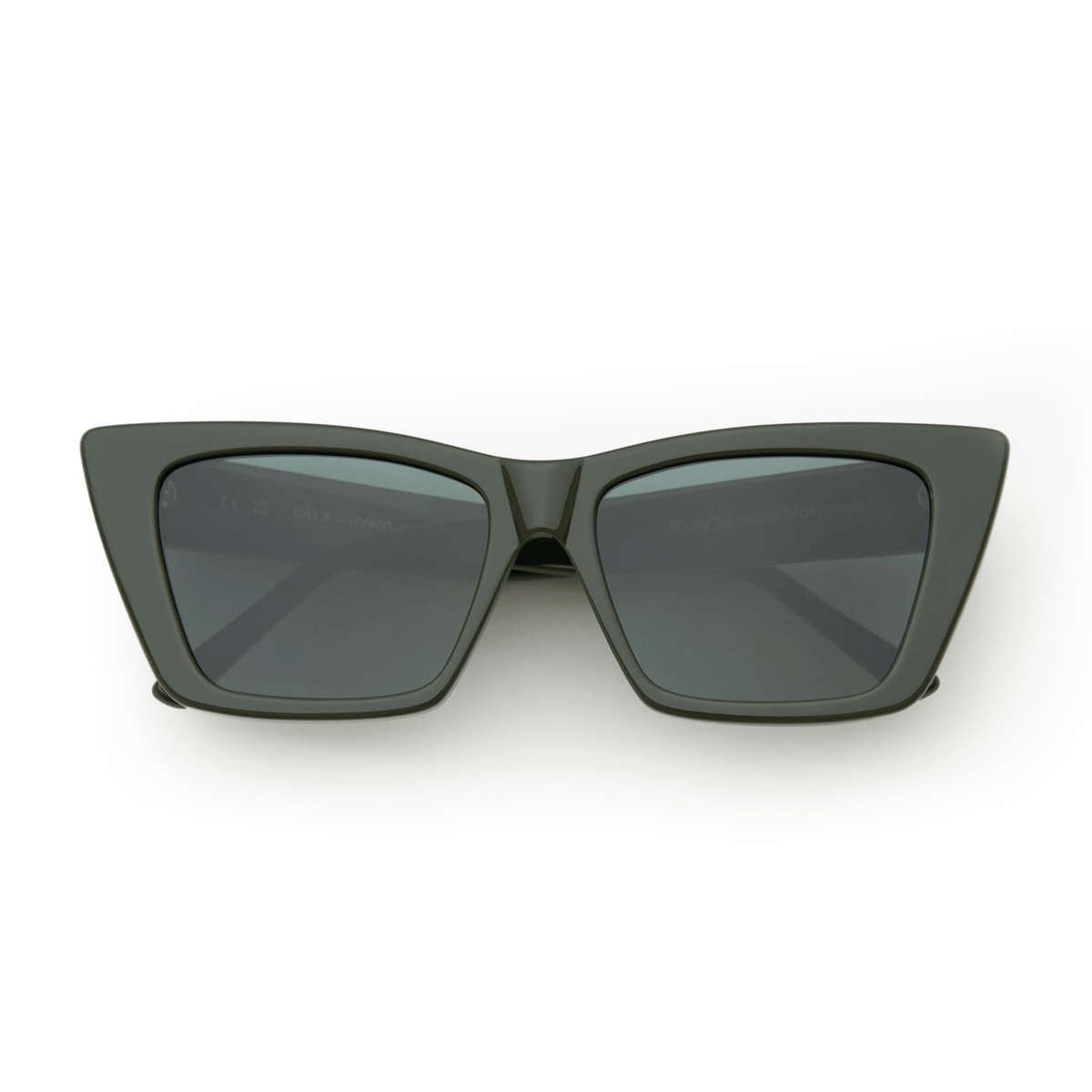 Lu Goldie | Ruby 02 | Moss & Graphite Green Lens Sunglasses | Shade Files
