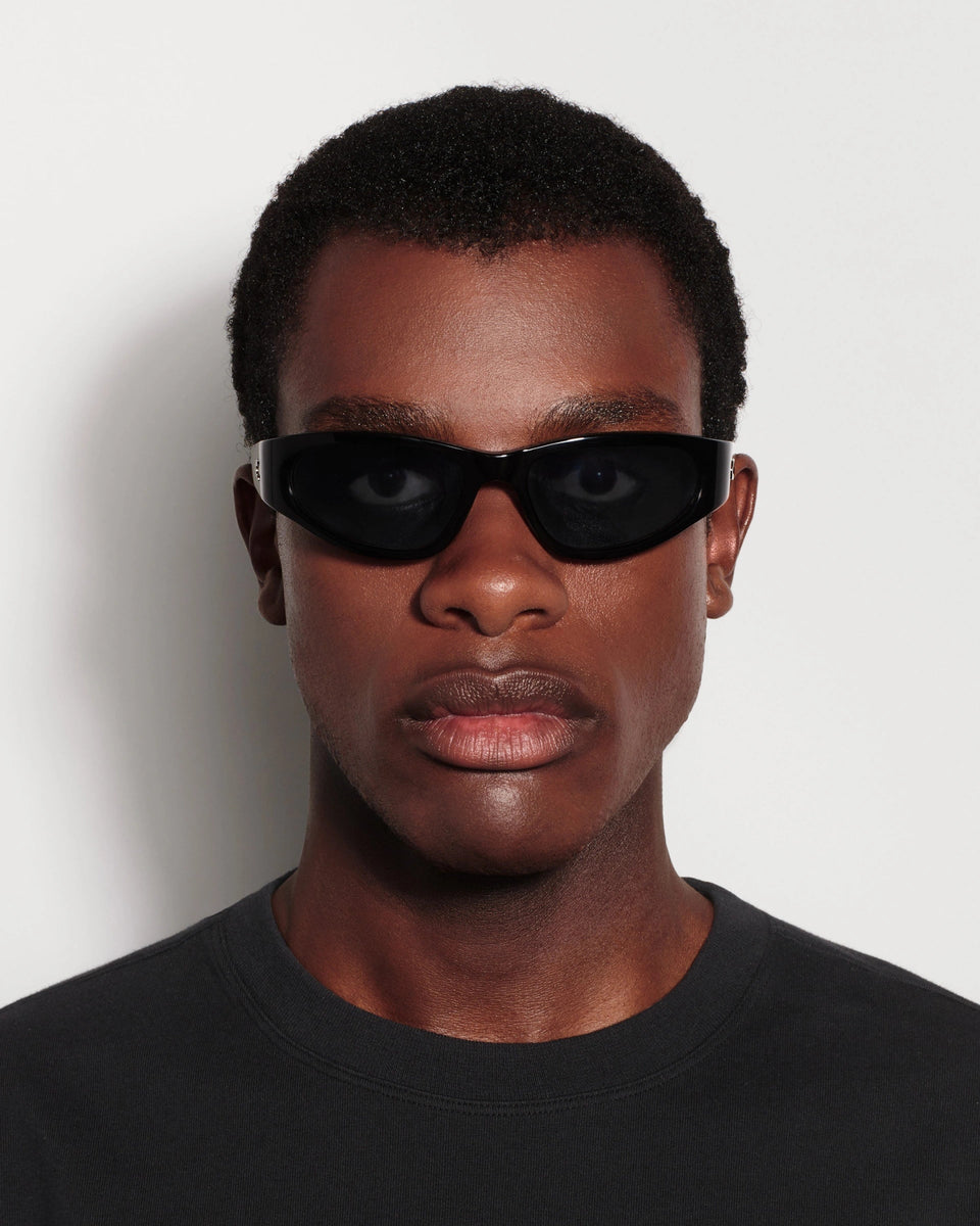 Chimi | Slim | Black & Shiny Lens Sunglasses | Shade Files