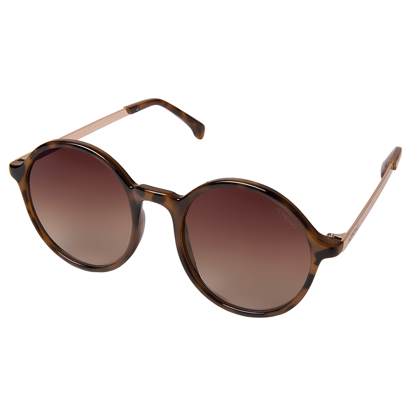 Komono | Madison | Metal Tortoise Rose Gold & Brown Gradient Lens ...