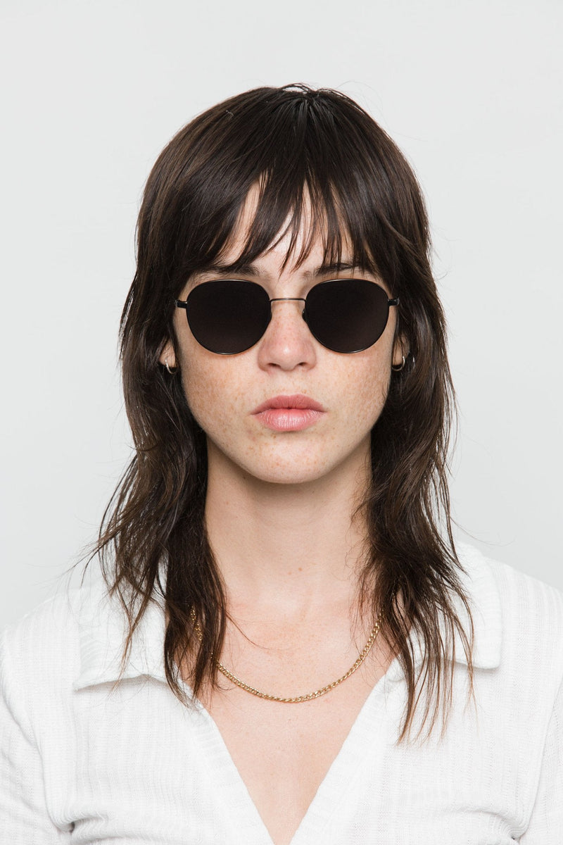 Monokel Eyewear | Rio | Black Metal & Grey Lens Sunglasses | Shade Files