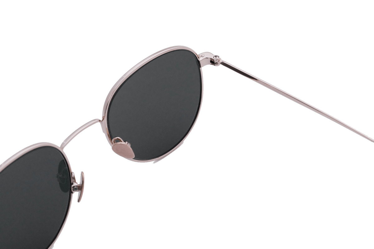 Monokel Eyewear | Rio | Gold Metal & Green Solid Lens Sunglasses ...